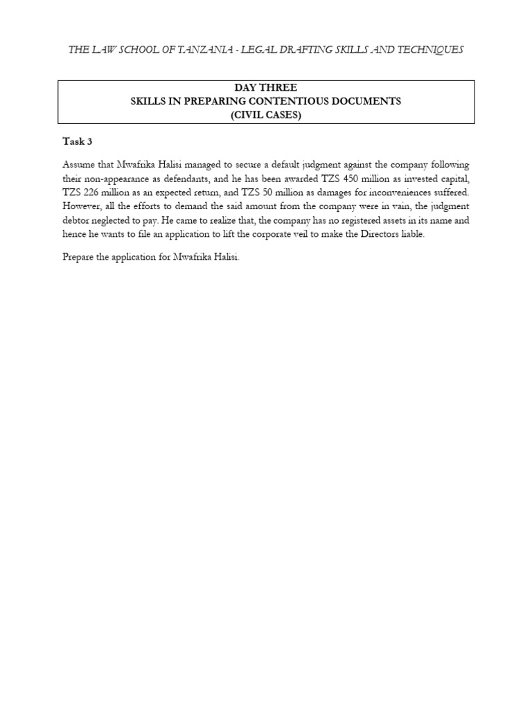 Day 3 Task 2. Legal Draft | PDF