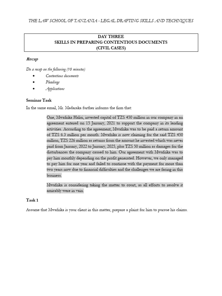Legal Draft Day 3 | PDF