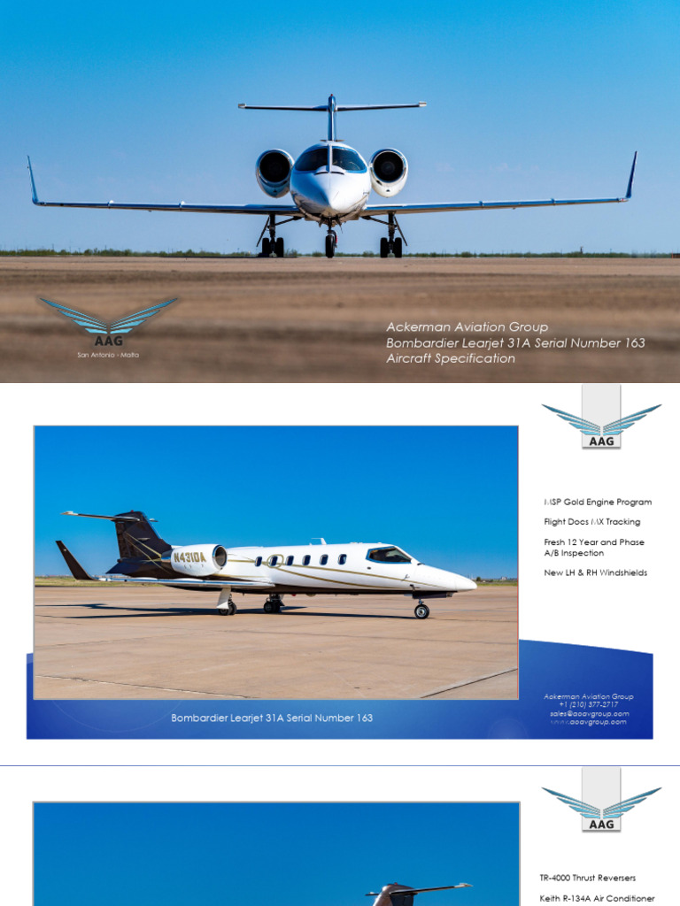 Presentation AAG Learjet 31A | PDF | Avionics | Aviation Safety