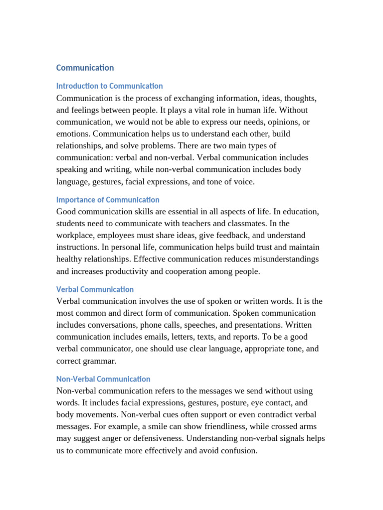 Essentials of Effective Communication | PDF | Communication | Nonverbal ...