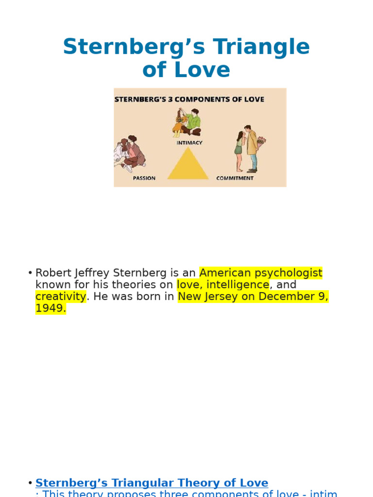 Sternberg's Triangle of Love | PDF