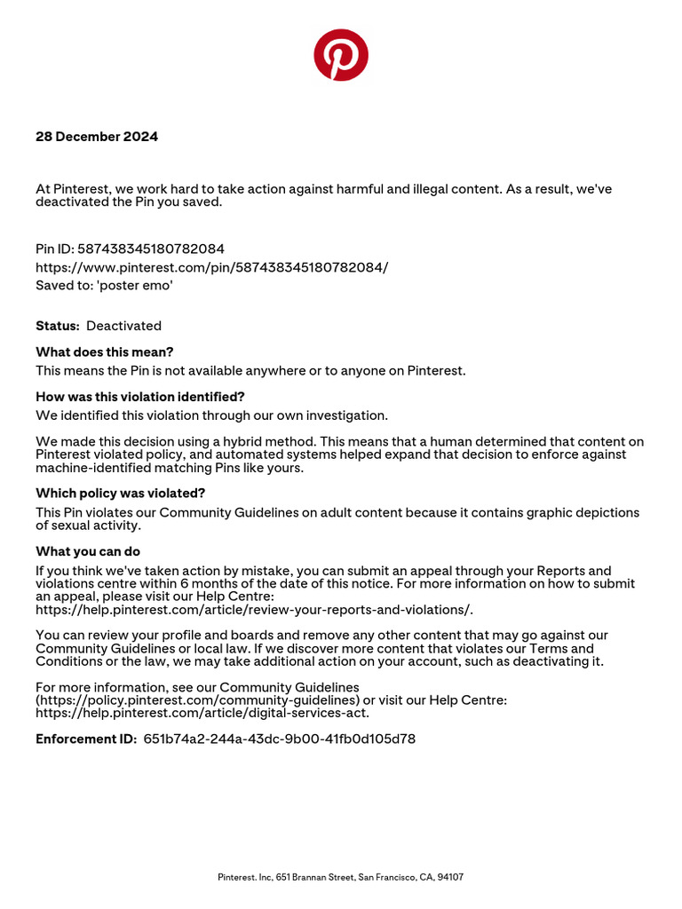 Statement of Reasons Report | PDF