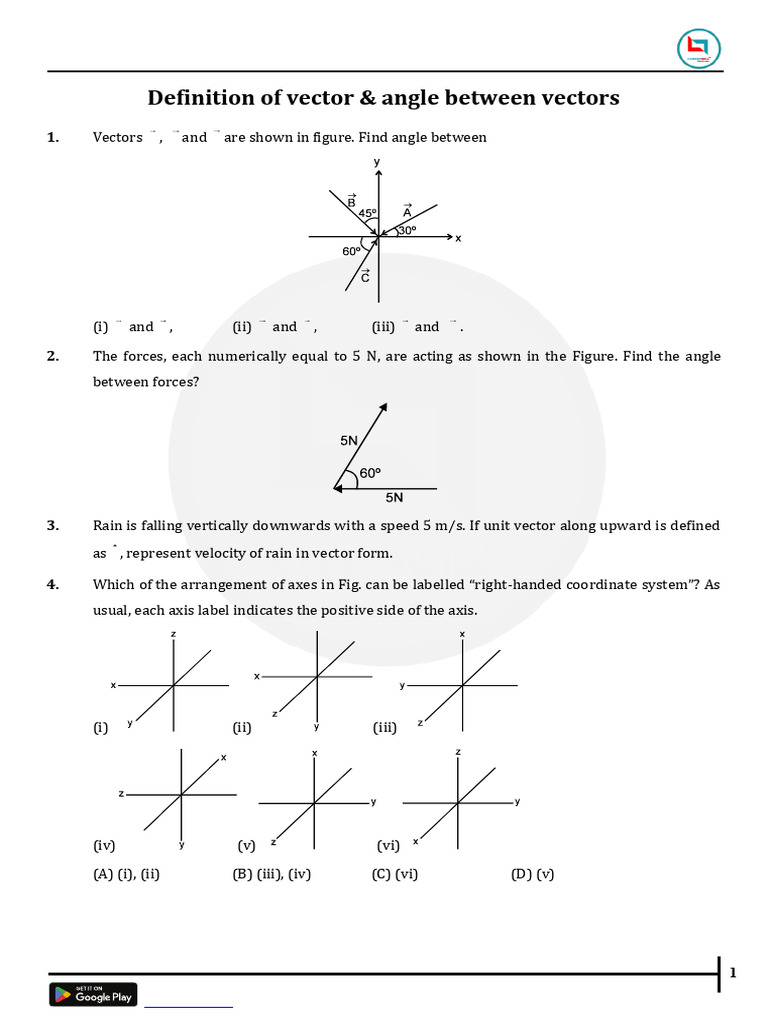DPP - 01 - Vector | PDF