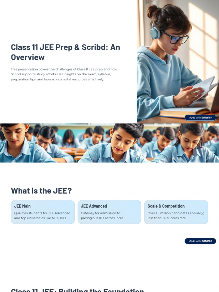 Class 11 JEE Prep and Scribd An Overview | PDF | Scribd