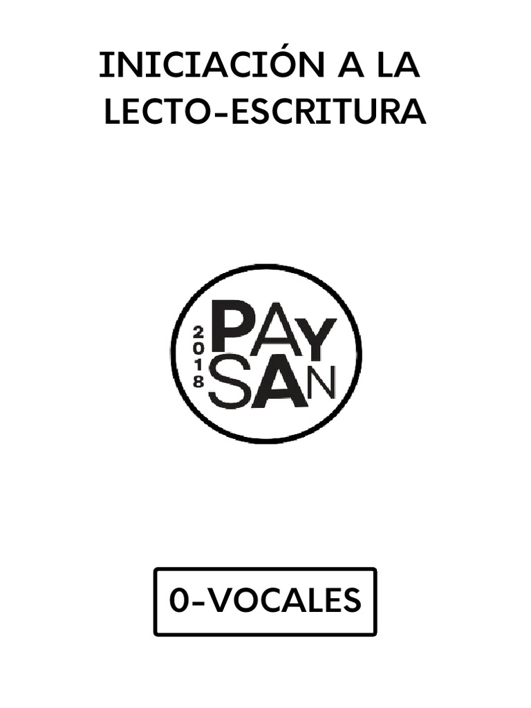 Cuaderno Vocales Iniciacion A Lalecto Escritura | PDF