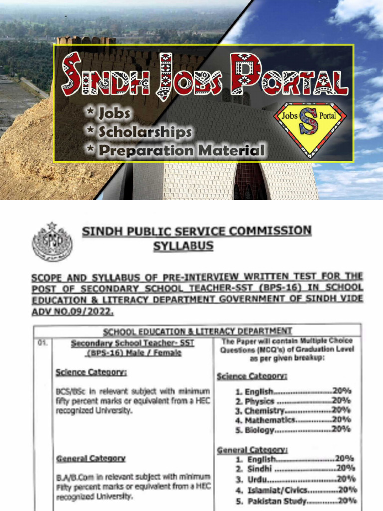 Sindhi Notes - Sindh Jobs Portal | PDF