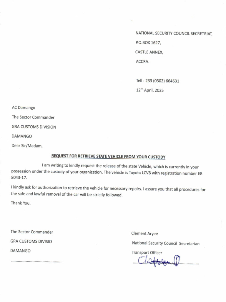 Letter of Retrival | PDF