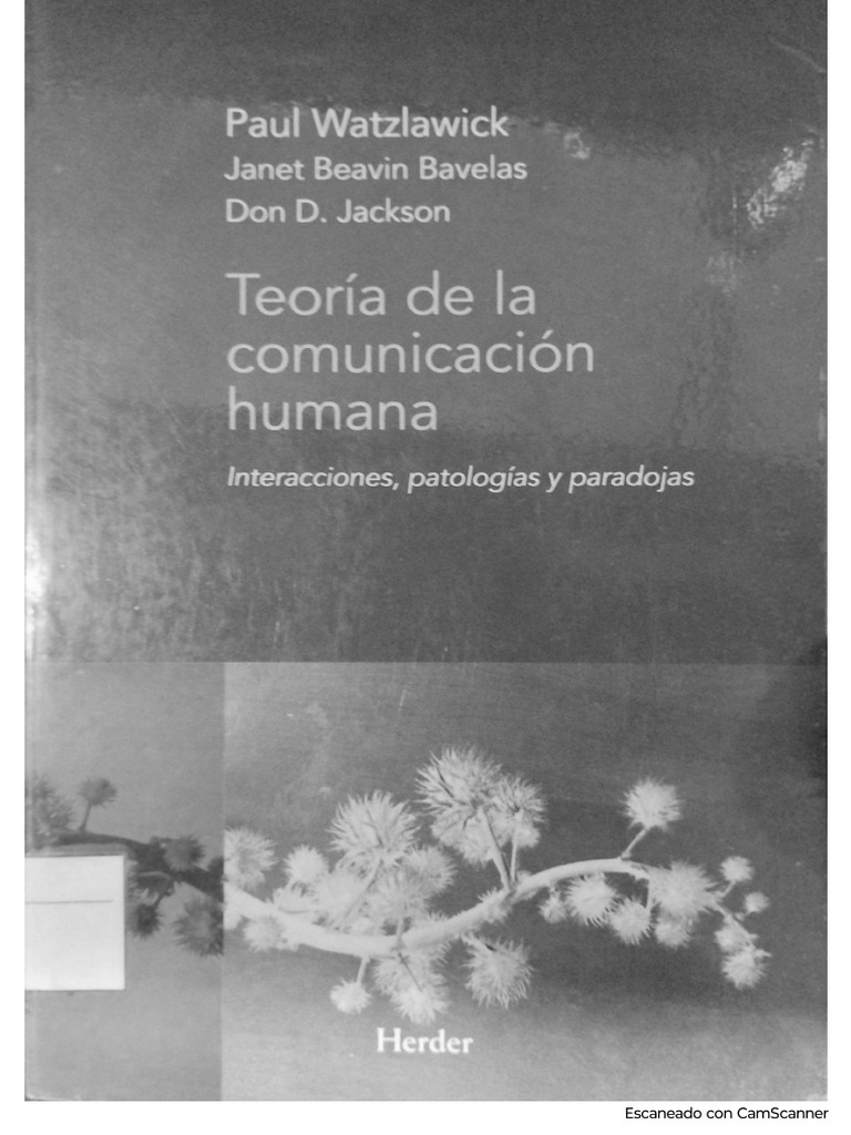 Teoria de La Comunicación Humana- Unidad 3 | PDF