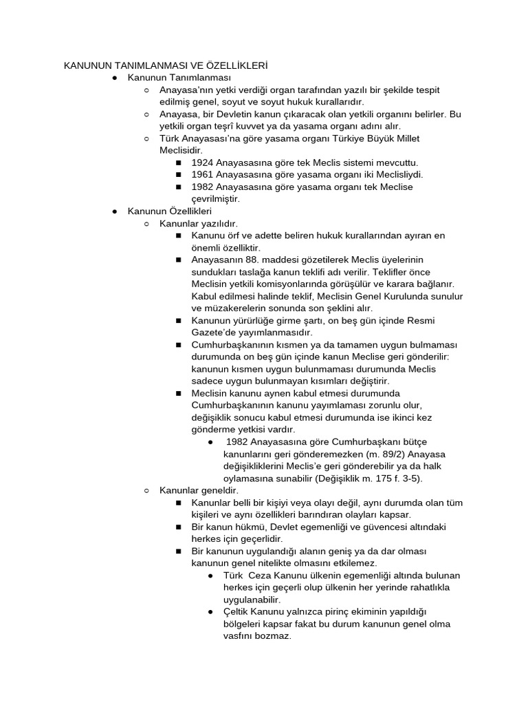 Hukuk Başlangıcı - Hukuk Kaynağı Olarak Kanunlar | PDF