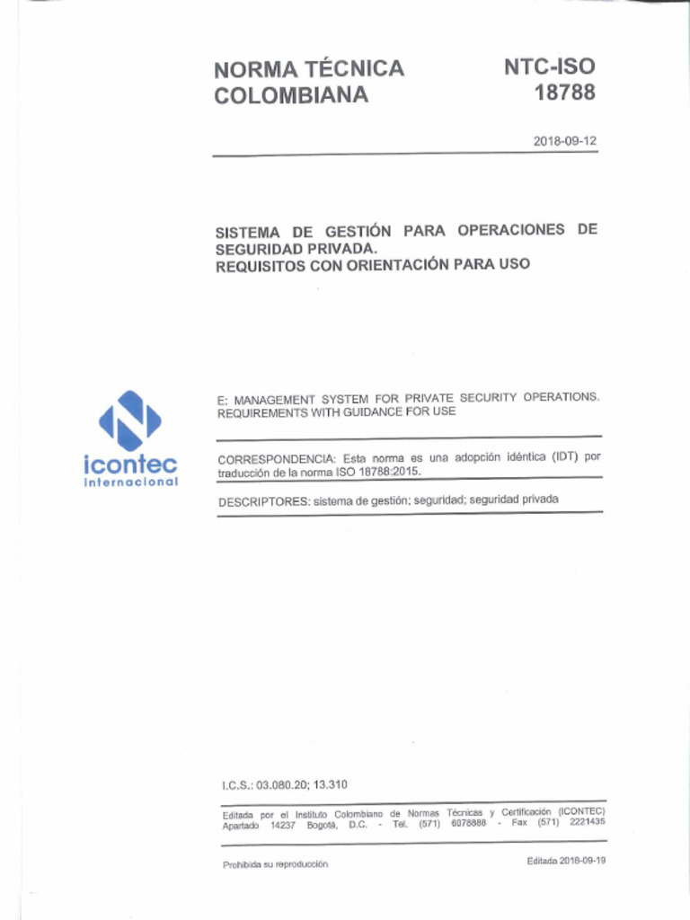 Norma ISO 18788-2018. | PDF