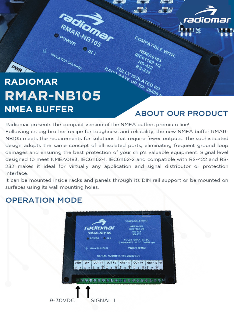 Datasheet RMAR NB105 | PDF