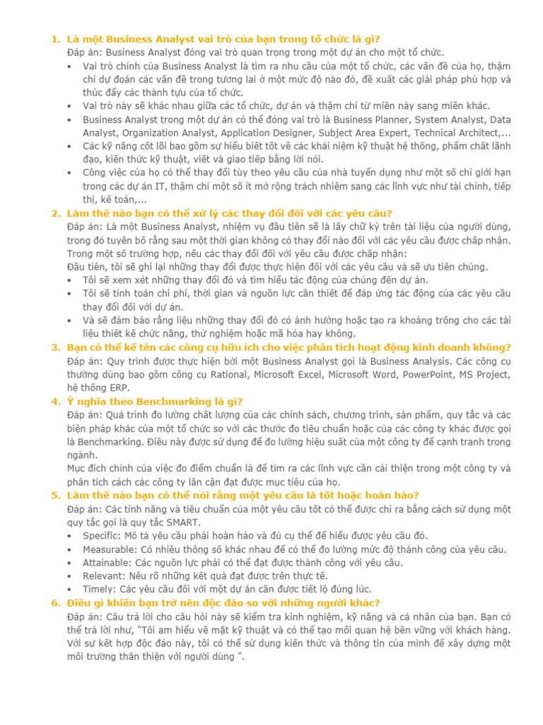 BA Questions | PDF