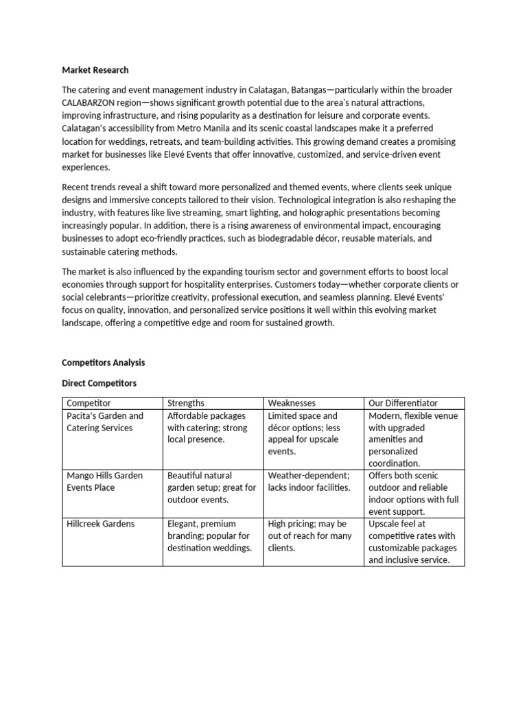 COMPETITIVE ANALYSIS & MARKET RESEARCH | PDF | Tourism | Economies