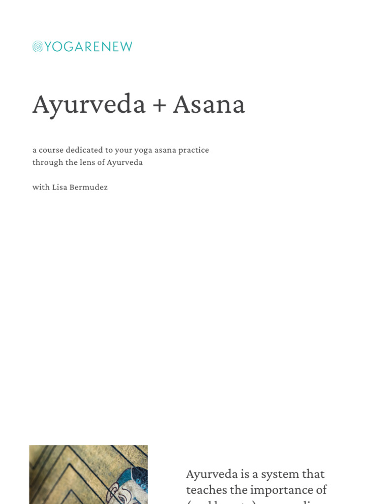 Ayurveda and Asana - Lisa Bermudez | PDF | Ayurveda | Asana