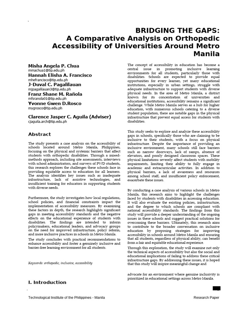 Chua_Francisco_Pagalilauan_Ranola_Rosco (1) | PDF | Accessibility | Disability