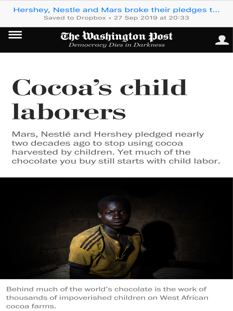 Mars Chocolate and Child Labor Crisis | PDF | Cocoa Bean | Chocolate
