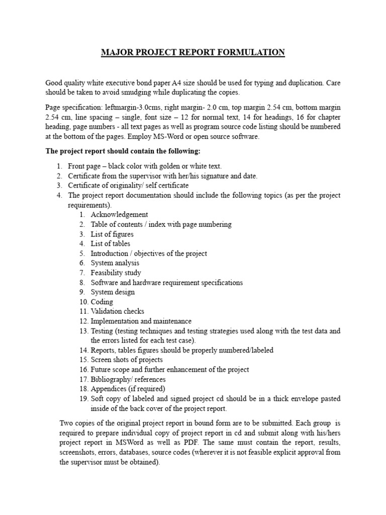 FORMAT_MAJOR PROJECT_BCA_2025 | PDF | Computing