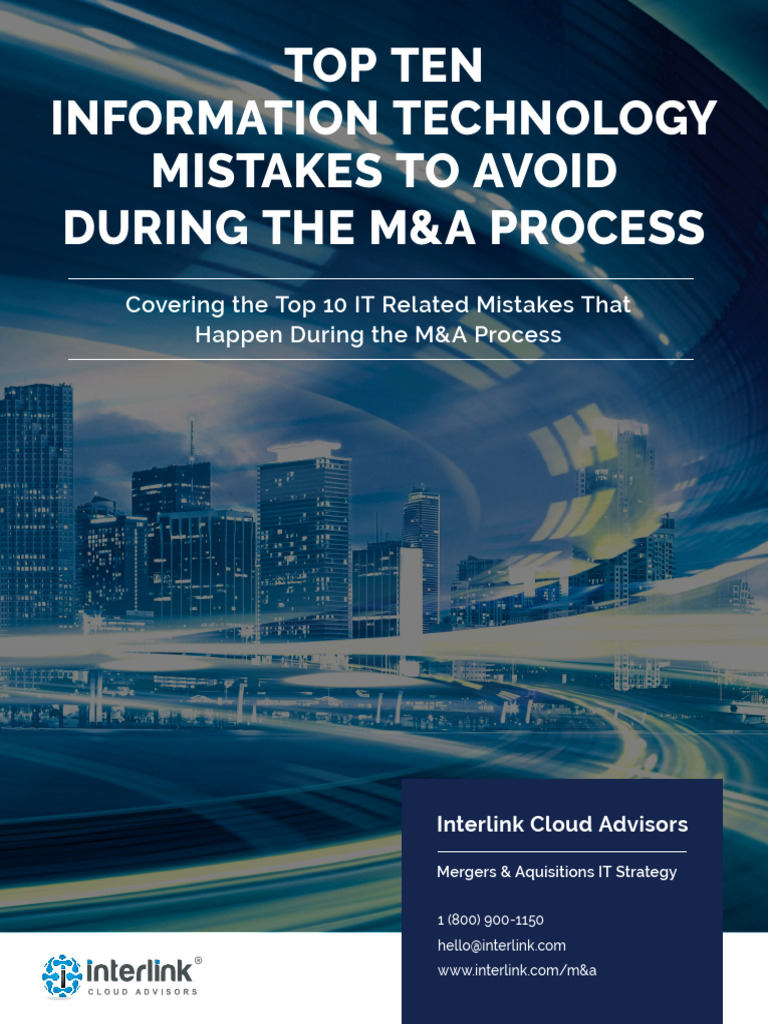 Top-10-IT-Mistakes-to-Avoid-During-the-M-and-A-Process | PDF | Mergers And Acquisitions | Cloud ...