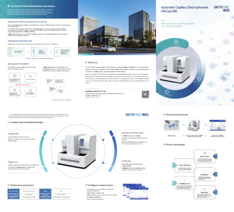 Automated Capillary Electrophoresis InstrumentClincap500 Color Page ...
