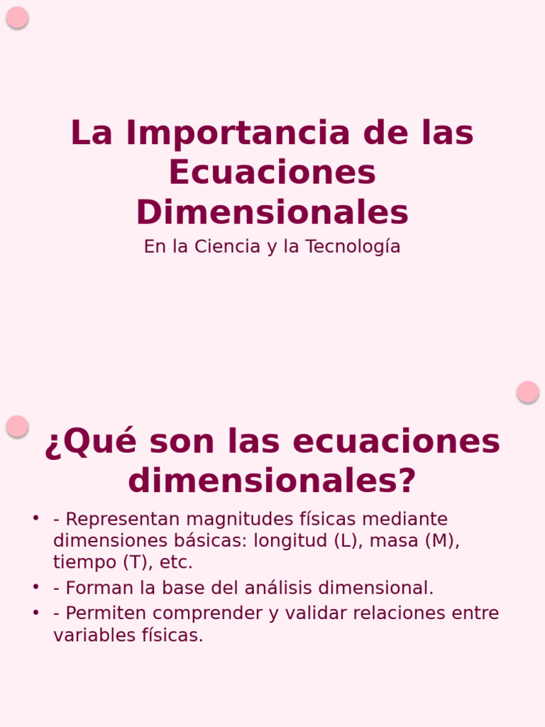 Importancia Ecuaciones Dimensionales Femenina Detallada | PDF