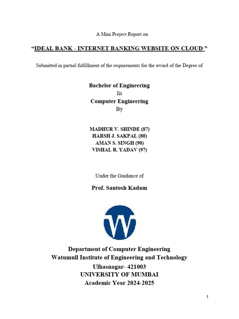 Netbanking Website Report | PDF | Cloud Computing | World Wide Web