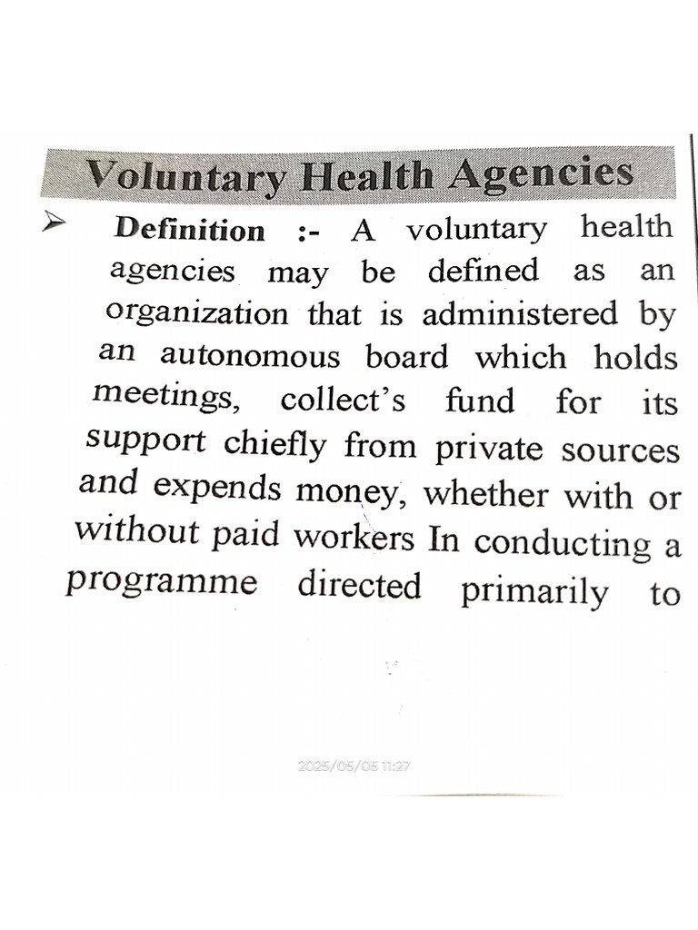 Voluntary Health Agencies | PDF
