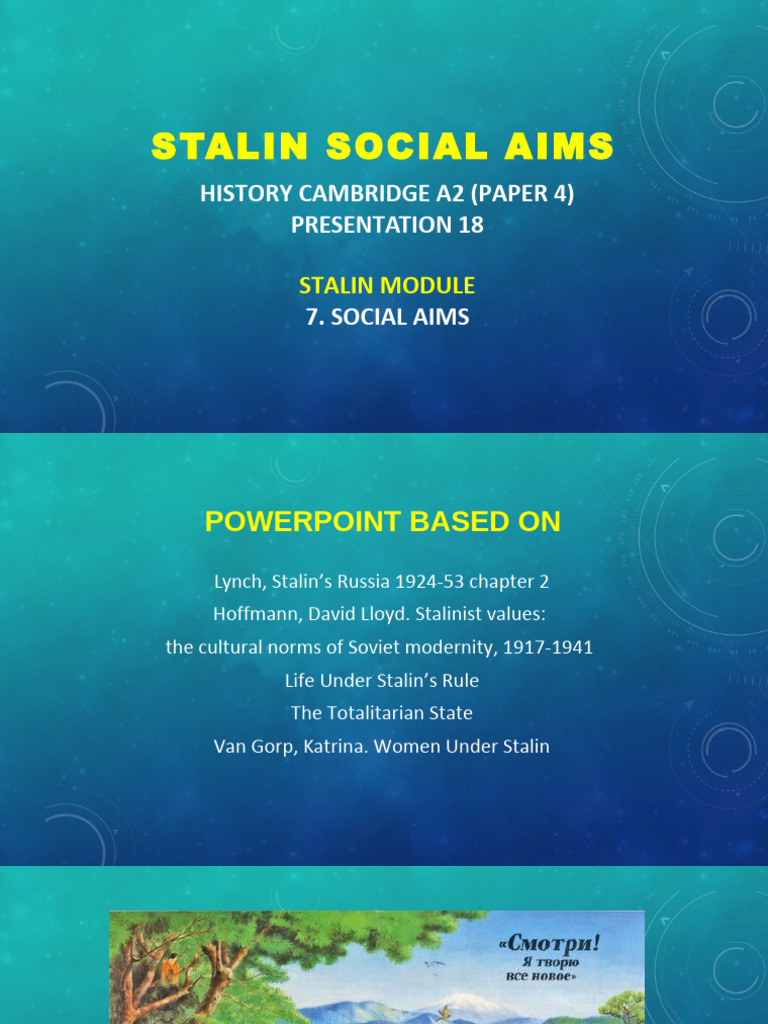 Stalin Social Aims - Education, Women's Rights and Education | PDF ...