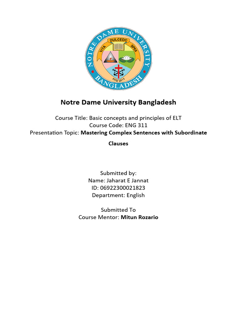 Mastering Subordinate Clauses in Writing | PDF | Sentence (Linguistics ...