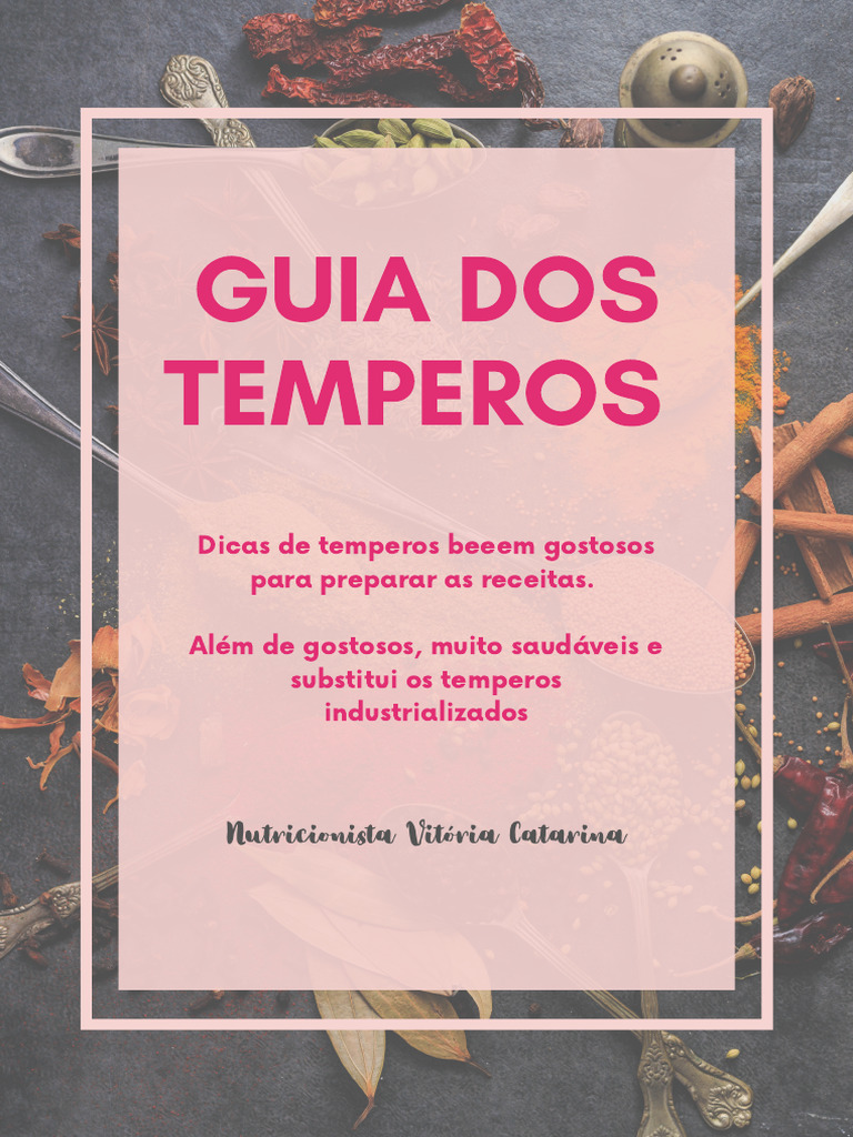 Dicas de Temperos Saudáveis e Gostosos | PDF