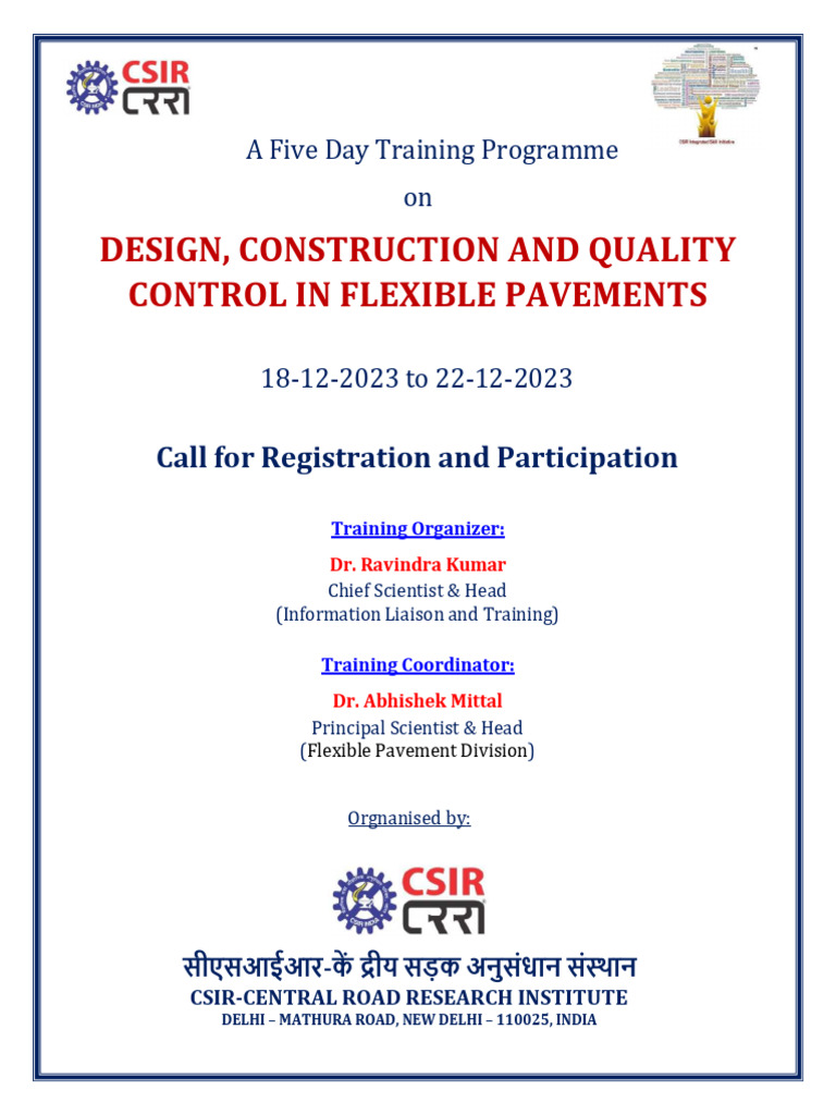 FPD Training Program Brochure 1700155053 | PDF | Road Surface | Road