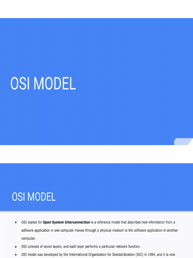 OSI MODEL | PDF