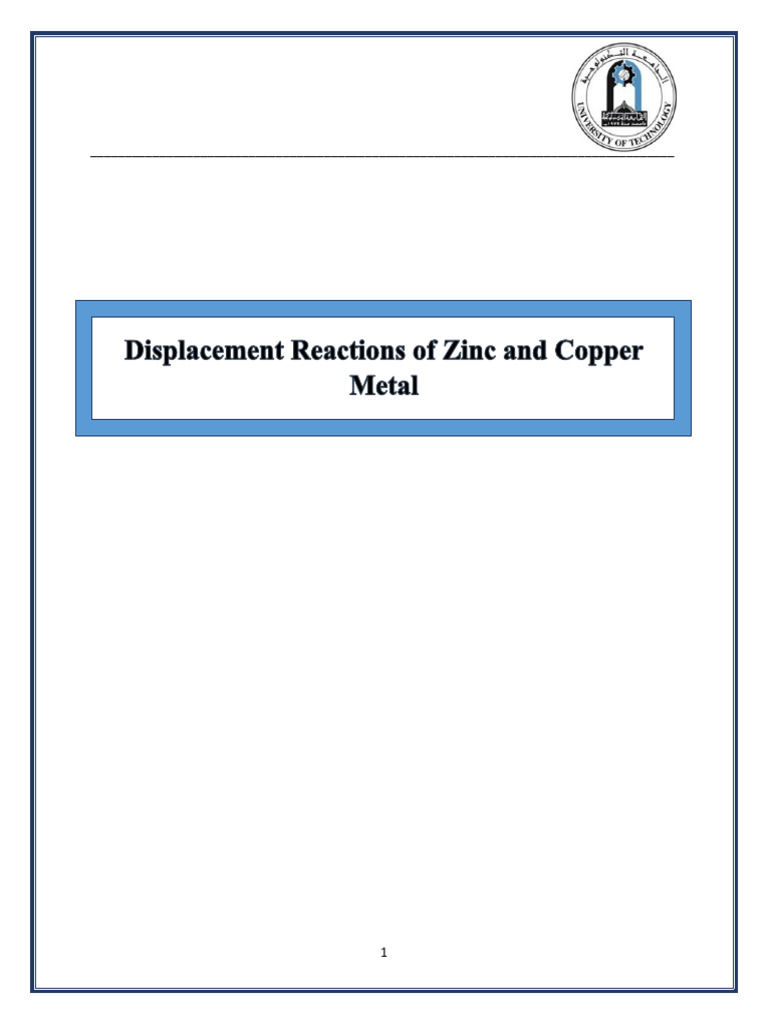 Displacement | PDF | Redox | Chemical Polarity