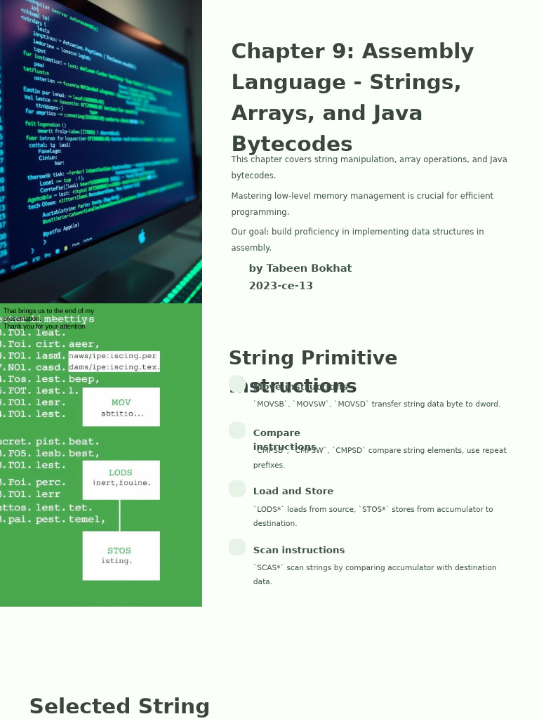 Chapter 9_ Assembly Language - Strings, Arrays, and Java Bytecodes | PDF | String (Computer ...