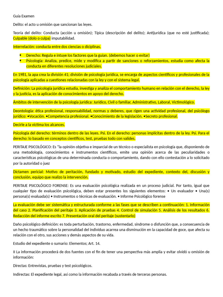 Guía Examen 123 | PDF | Victimologia | Criminología