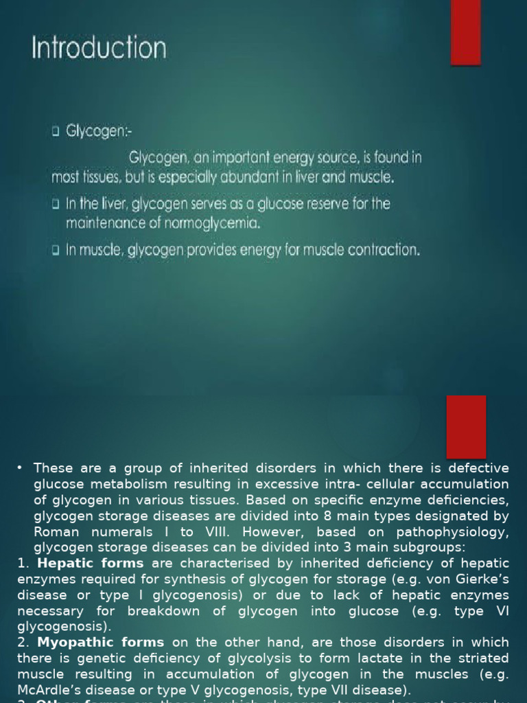 Glycogen Storage Diseases Explained | PDF