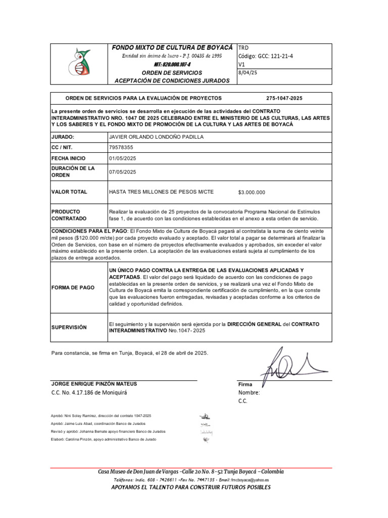 TRD Código: GCC: 121-21-4 V1: Fondo Mixto de Cultura de Boyacá | PDF | Derecho laboral ...