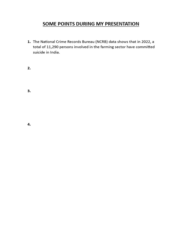 Some Points During My Presentation | PDF