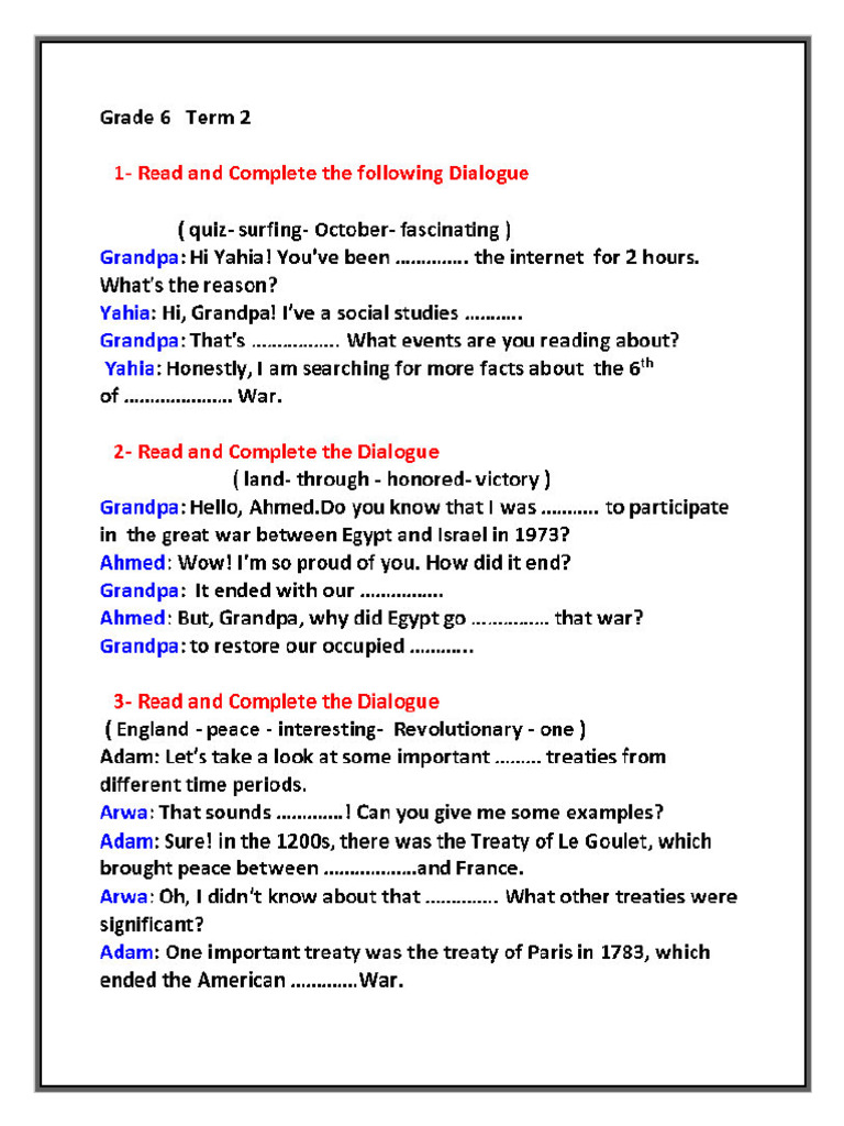 Grade 6 Part 1 | PDF