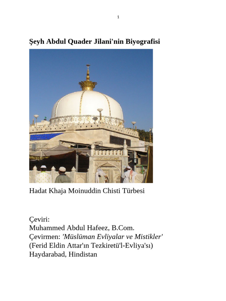 50 Events of Shalik Abdul Qadir Jilani in Turkish | PDF