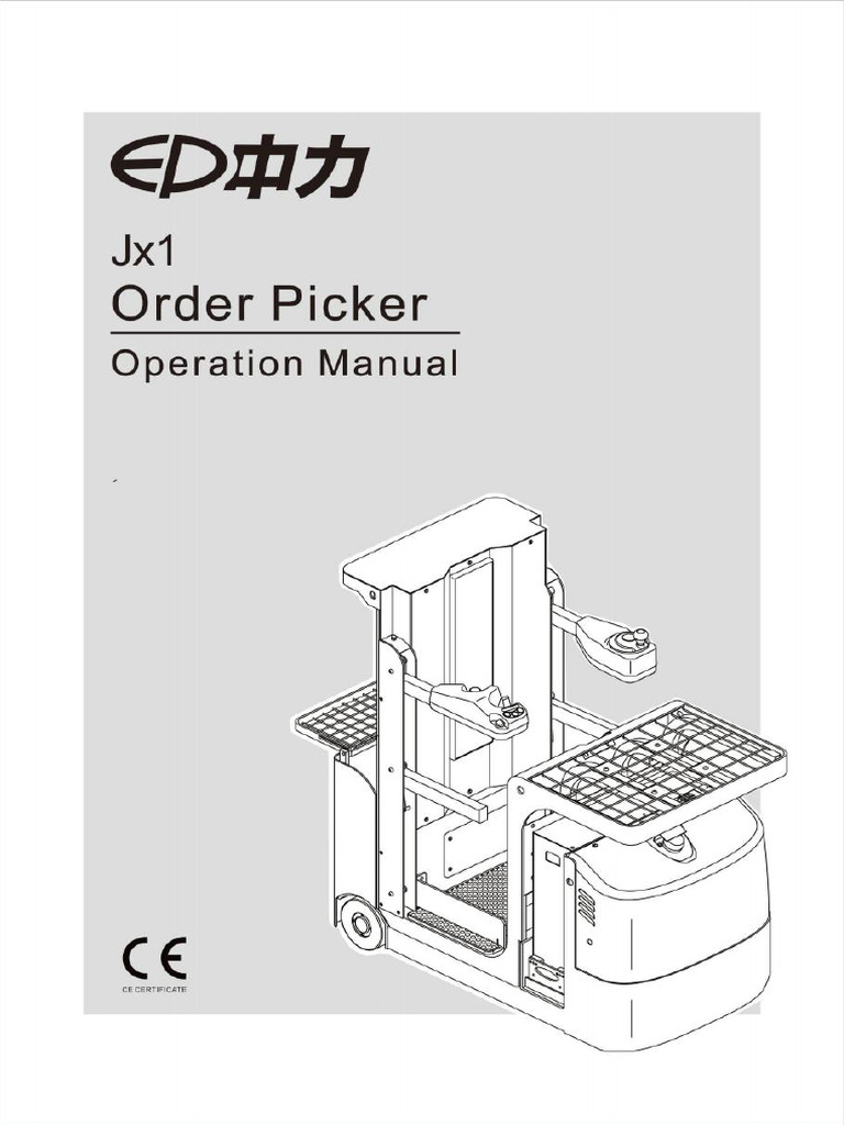 Order Picker Operation & Maintenance Manual | PDF | Elevator | Brake