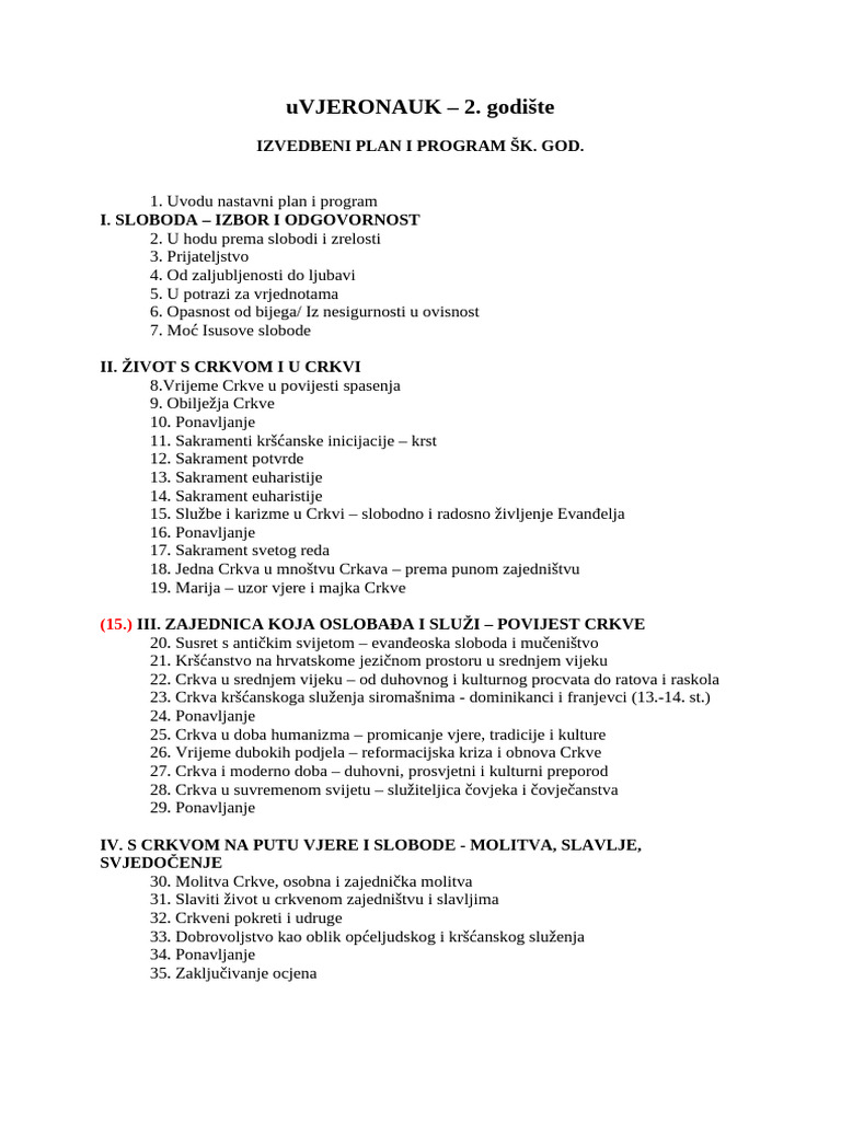 2 Razred Izvedbeni | PDF