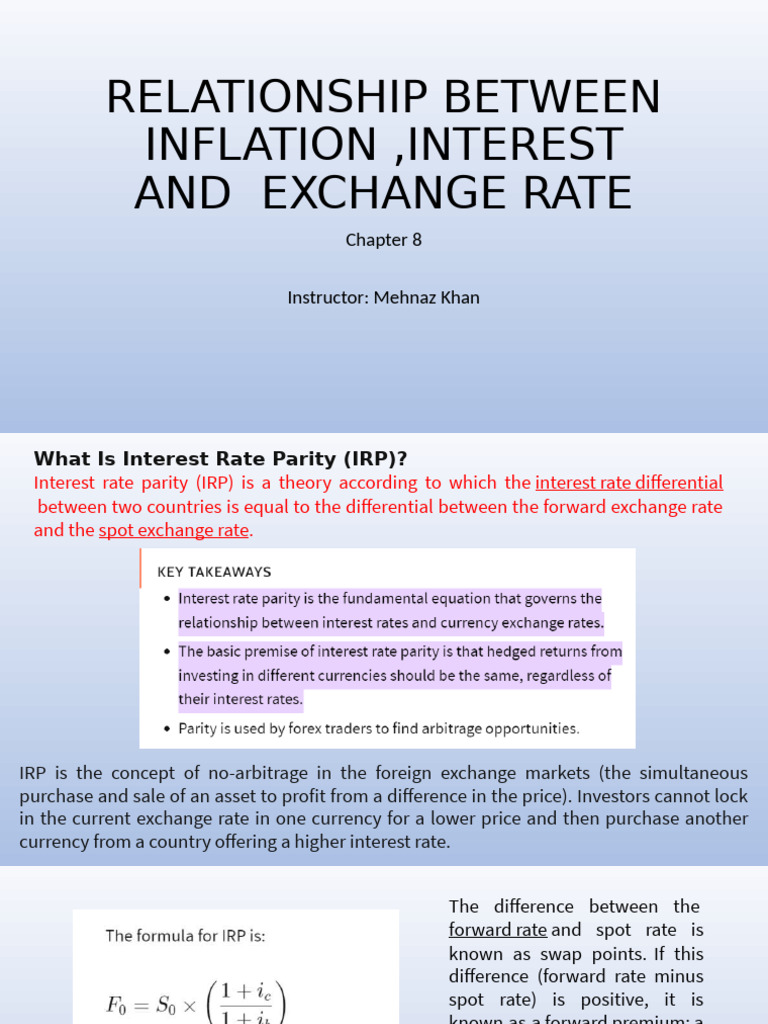 Slide 8. Relationship Between Inflation ,Interest and Exchange Rate | PDF | Cost Of Living ...