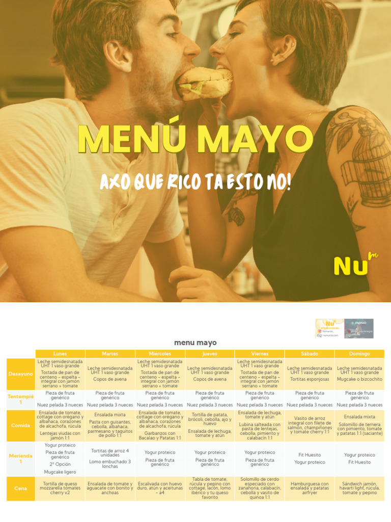 Menú Saludable - MAYO NuMurcia | PDF | ensalada | Alimentos