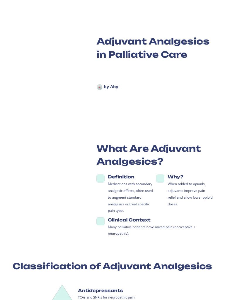 Adjuvant Analgesics in Cancer Pain Management | PDF | Analgesic ...