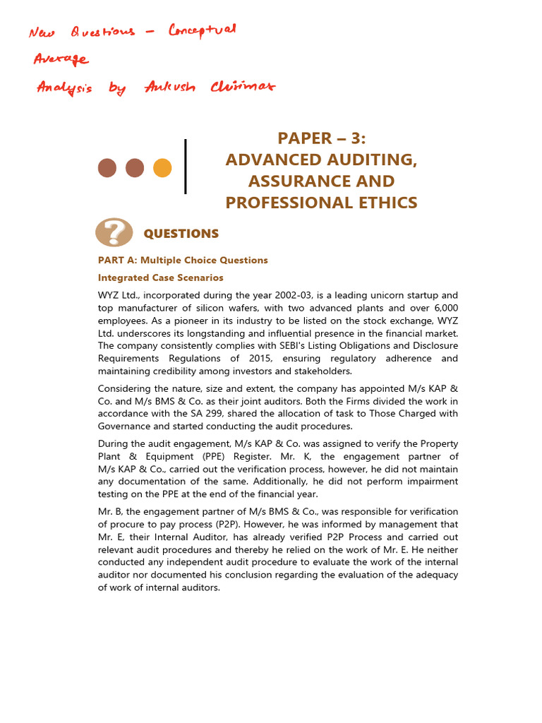 RTP May'25 CA Final Audit - Ankush Chirimar | PDF | Audit | Phishing