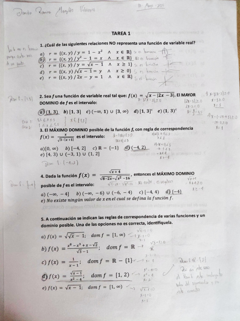 Tarea U Matemáticas, Proceso | PDF