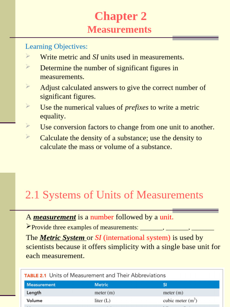 Measurement Units and Significant Figures | PDF | Significant Figures | Density