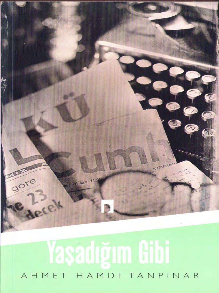 Ahmet Hamdi Tanpınar - Yaşadığım Gibi-Dergah Yayınları (2022) | PDF
