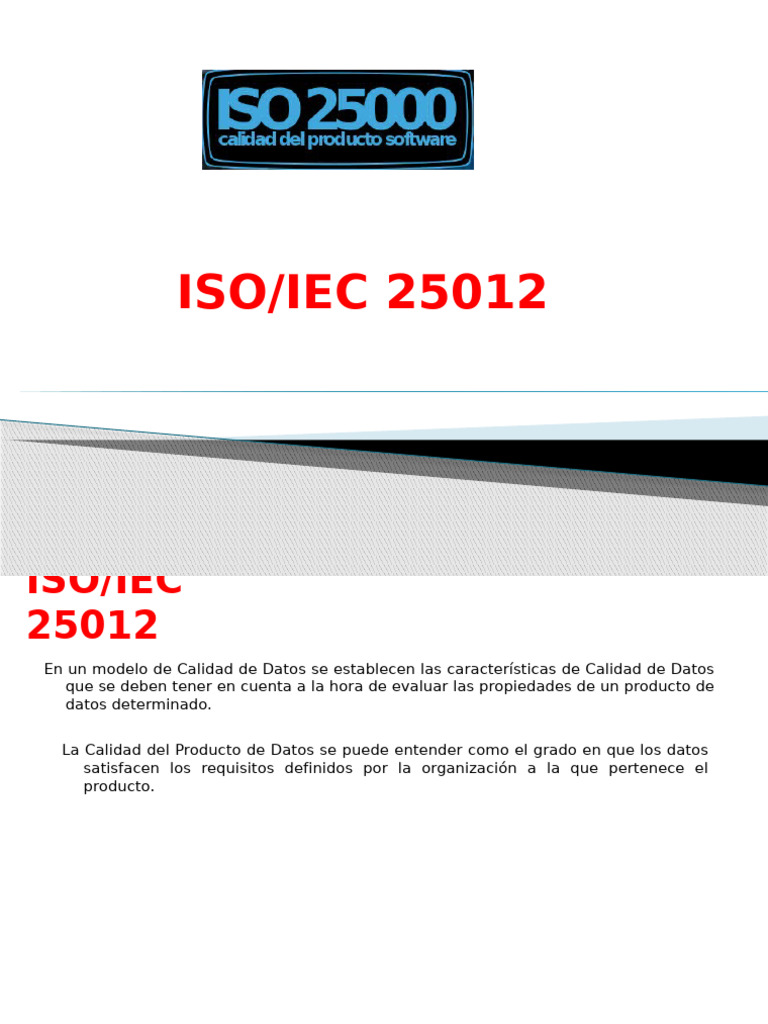 ISO 25012 Datos | PDF | Datos | Gestión de tecnología de la información