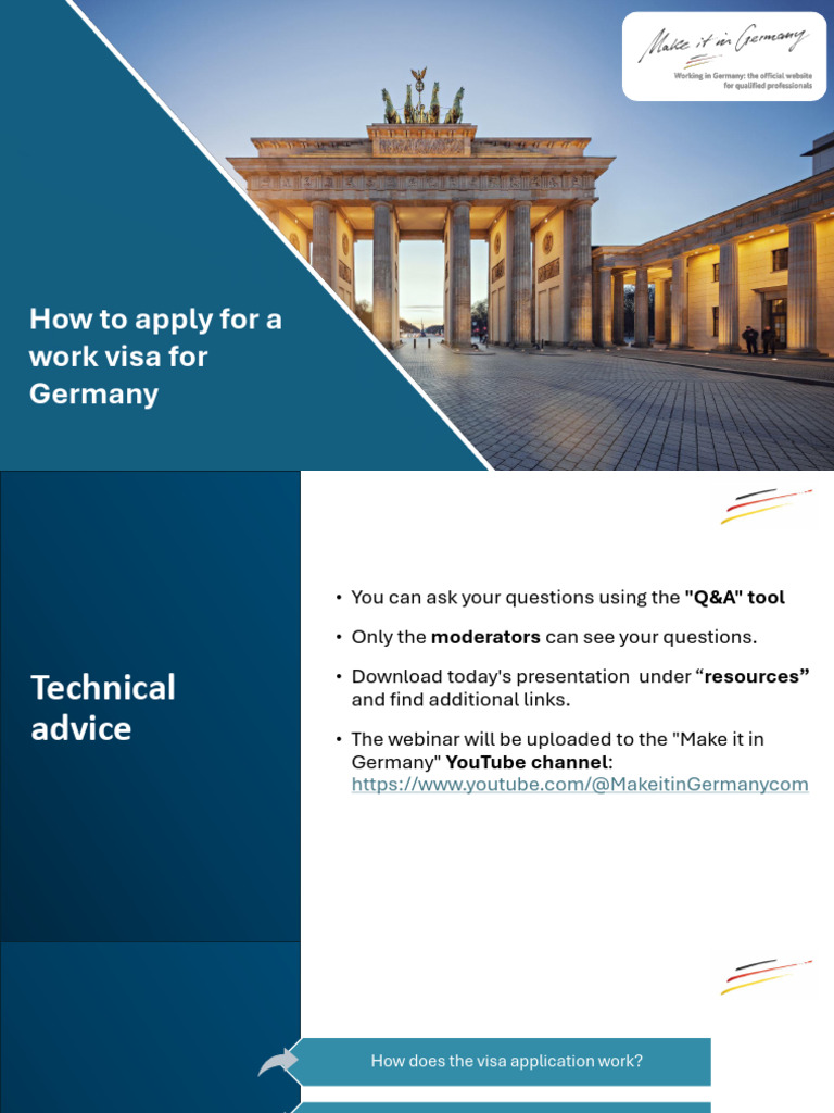 Applying for a German Work Visa Guide | PDF | Travel Visa | Profession